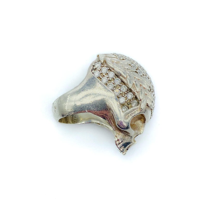 Vivienne Westwood Sterling Silver Skull Ring For Sale at 1stDibs