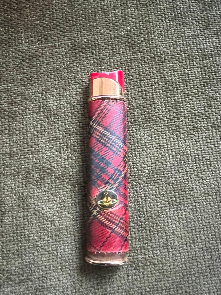 “Vivienne Westwood” Vintage Circa 80s Mac check Orb Logo Enamel Lighter ...