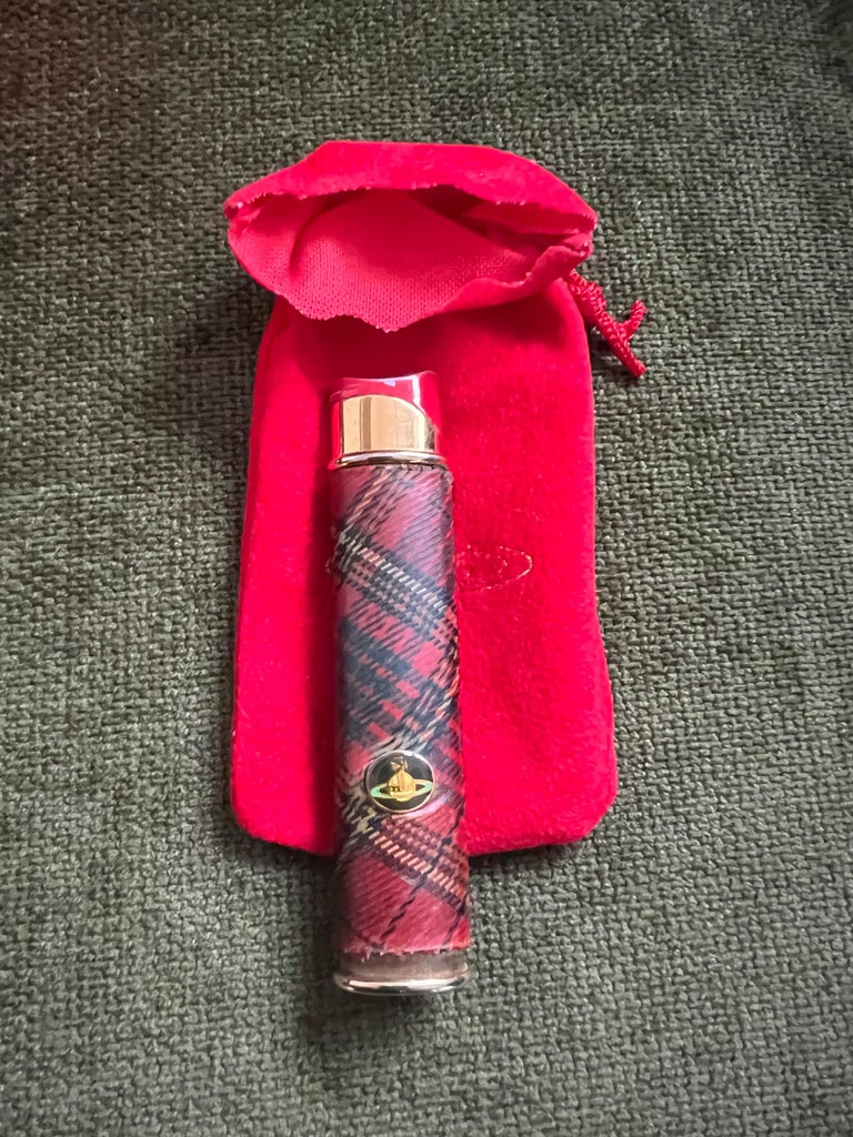 “Vivienne Westwood” Vintage Circa 80s Mac check Orb Logo Enamel Lighter ...