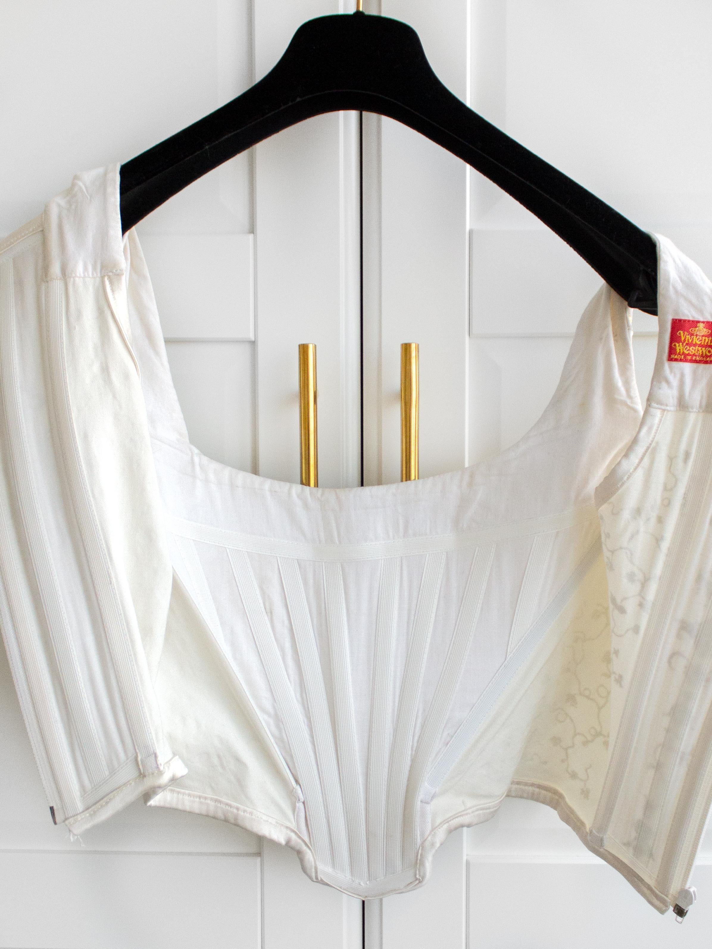 Vivienne Westwood Vintage F/W 1991 White Gold Boulle Satin 90s Corset ...