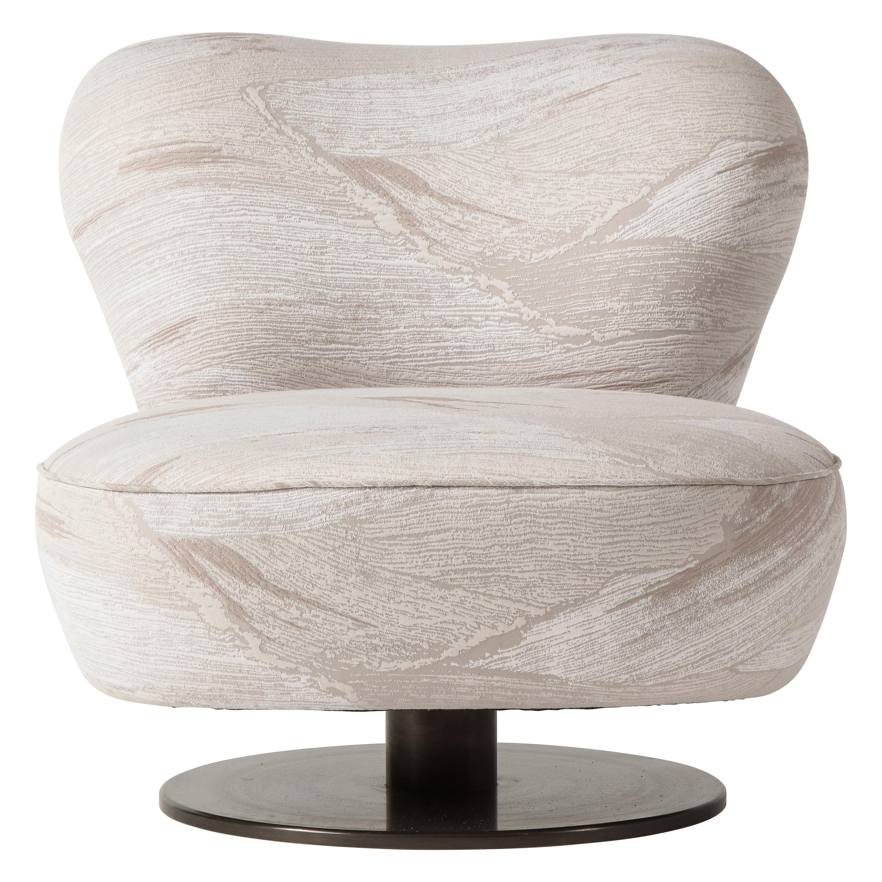Kagan Corkscrew Swivel Chair and Ottoman For Sale at 1stDibs