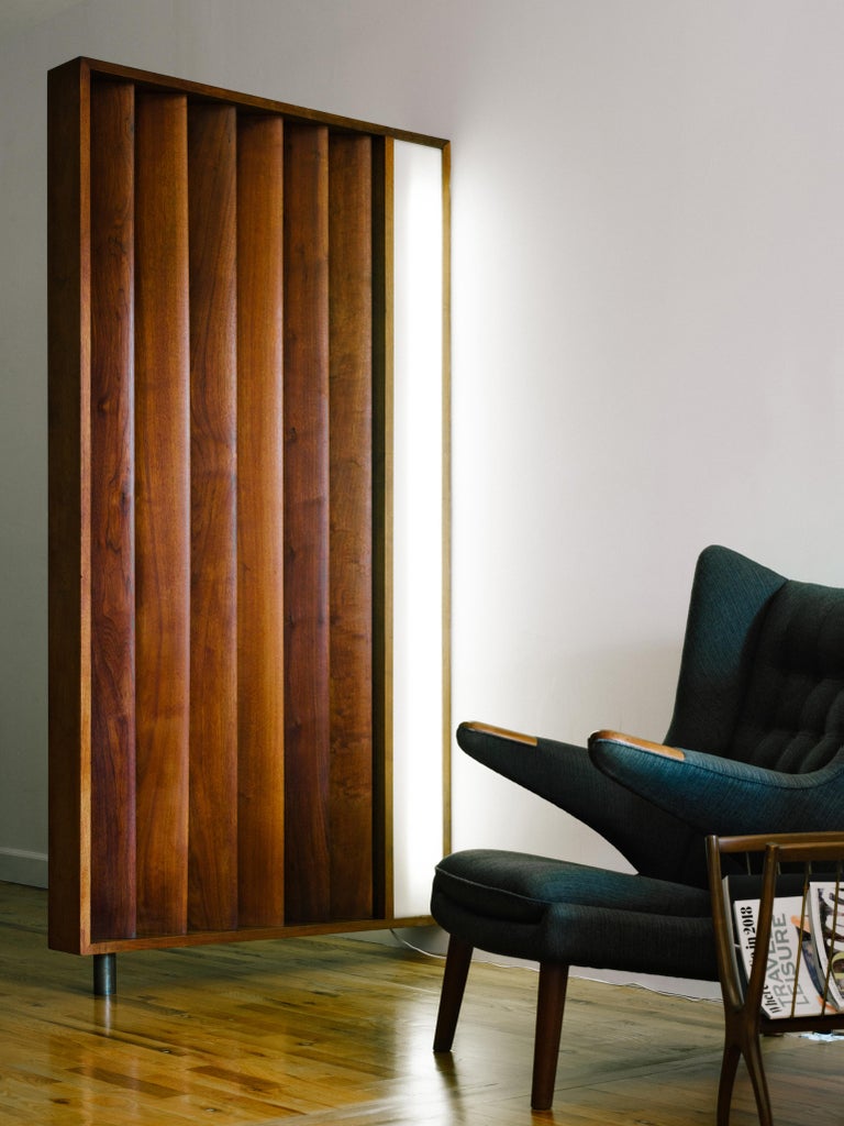 Vladimir Kagan Architectural Louvered and Illuminated Room Divider with ...