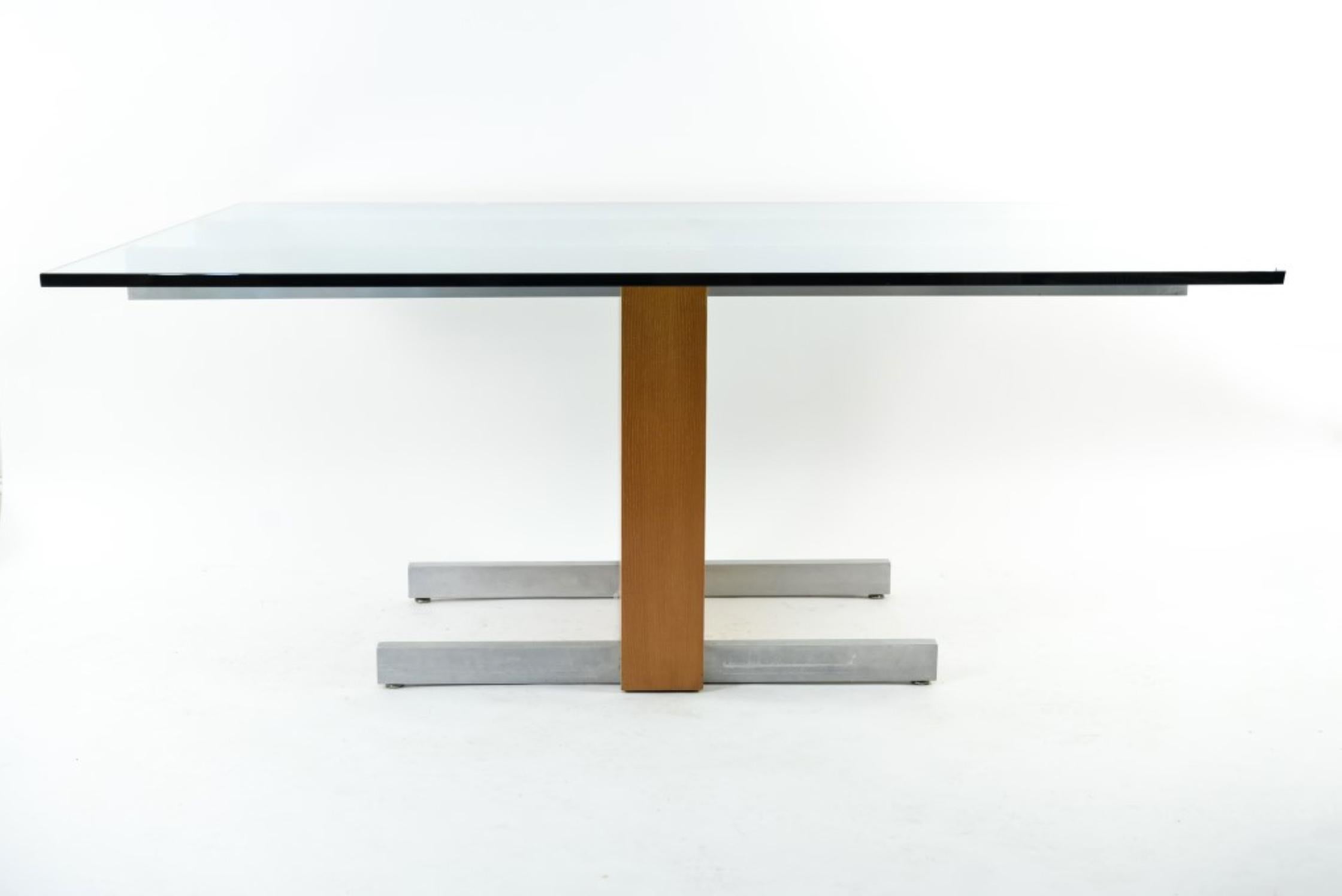 Vladimir Kagan Cubist Glass Extension Dining Table For Sale at 1stDibs