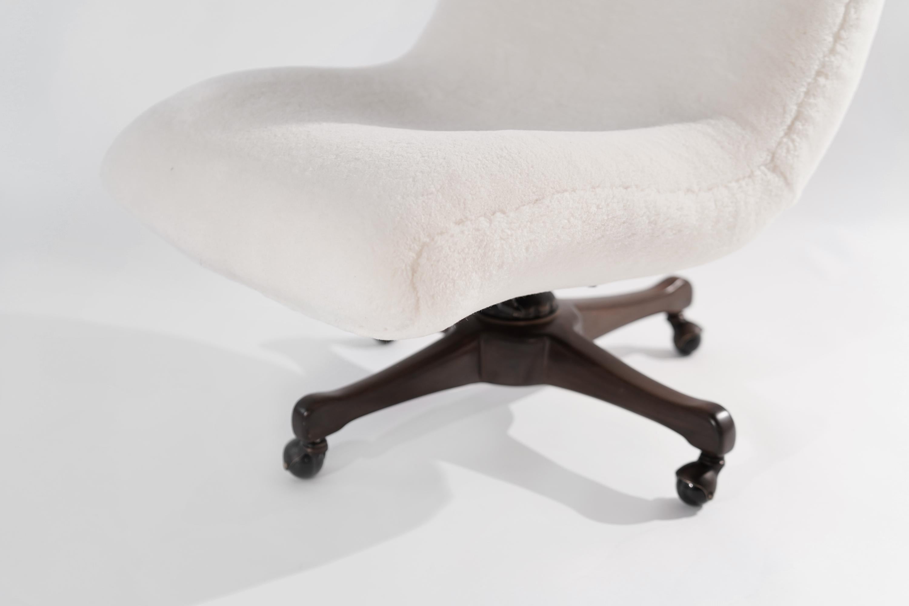 Vladimir Kagan Desk Chair in Shearling for Kagan-Dreyfuss, circa 1950s ...