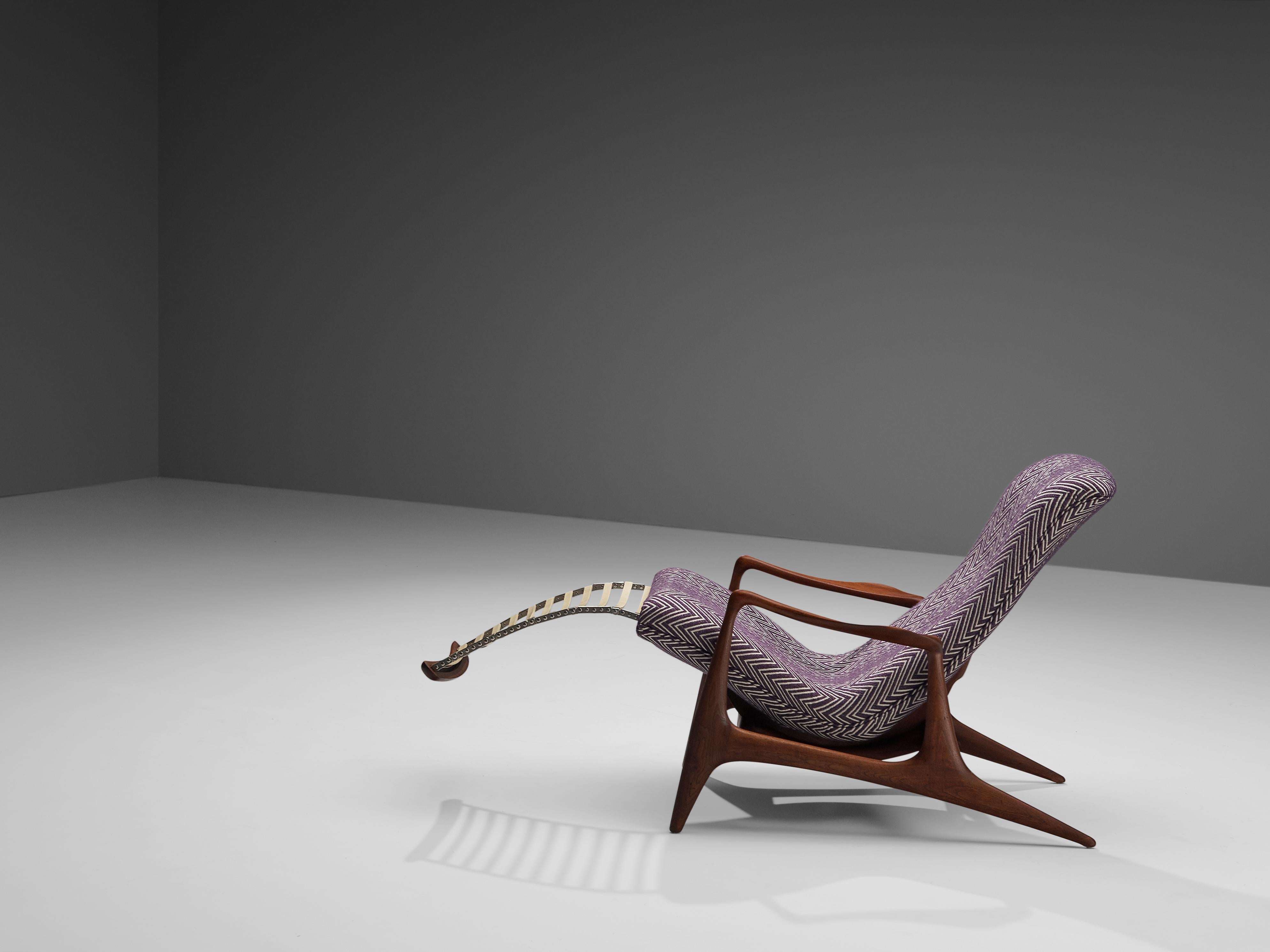 Vladimir Kagan for Dreyfuss ‘Multi-Position Reclining’ Chair in Teak ...
