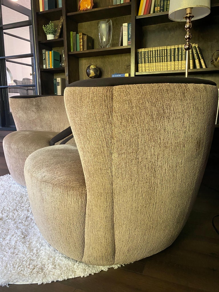 Weiman "Nautilus" Swivel Chairs, a Pair For Sale at 1stDibs
