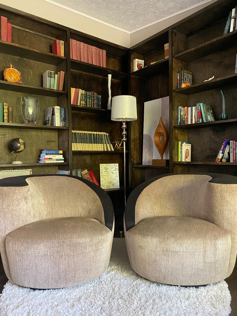 Weiman "Nautilus" Swivel Chairs, a Pair For Sale at 1stDibs