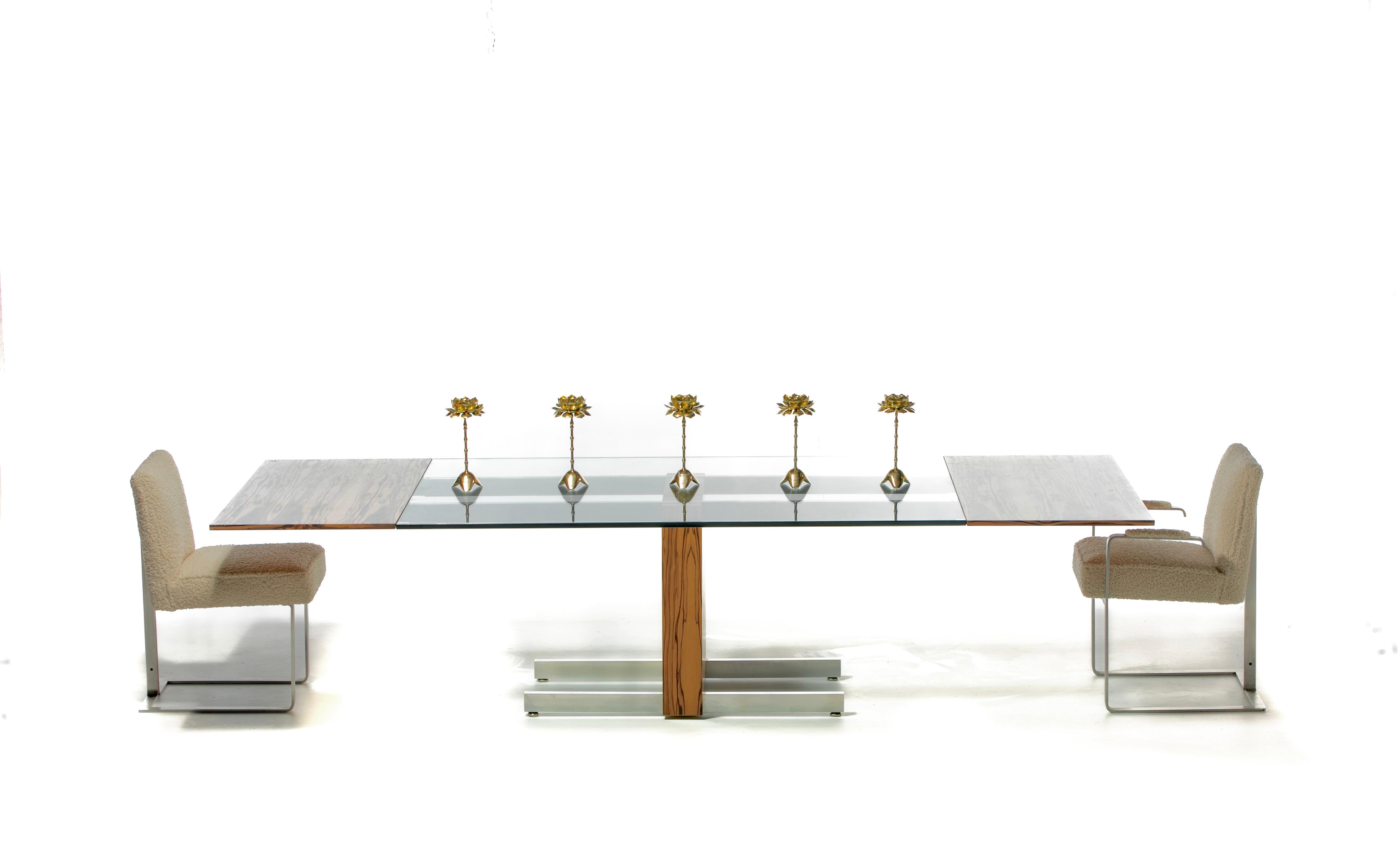 Vladimir Kagan Handmade Expandable Dining Table of Bleached Rosewood ...
