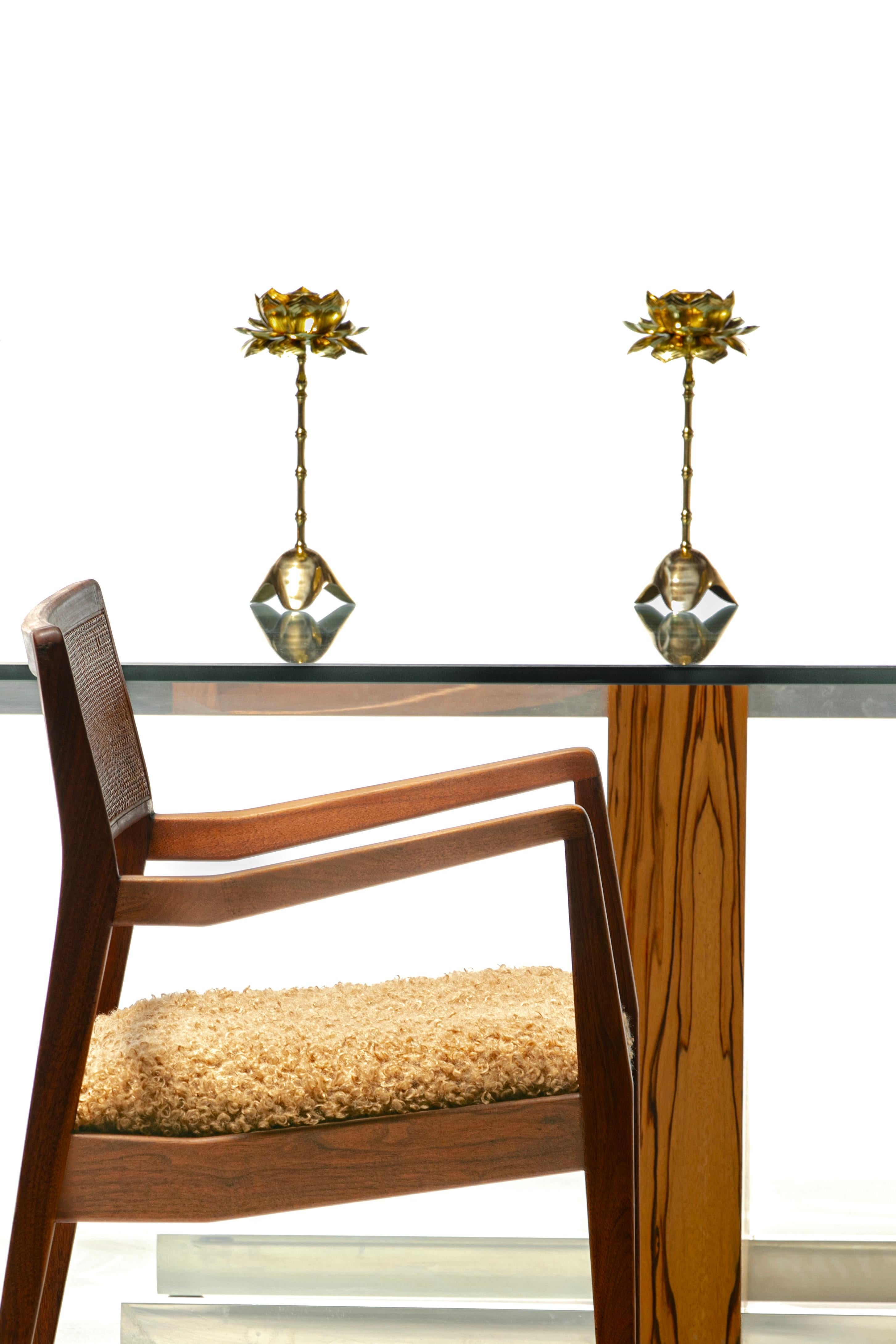 Vladimir Kagan Handmade Expandable Dining Table of Bleached Rosewood ...