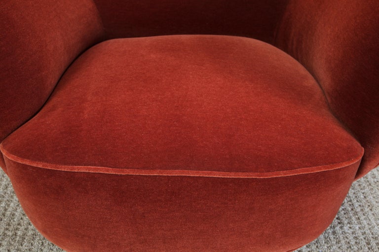 Vladimir Kagan Model #100A Barrel Lounge Chair in Velvet, c. 1973 ...