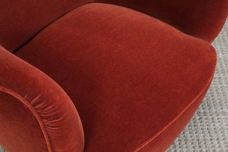 Vladimir Kagan Model #100A Barrel Lounge Chair in Velvet, c. 1973 ...