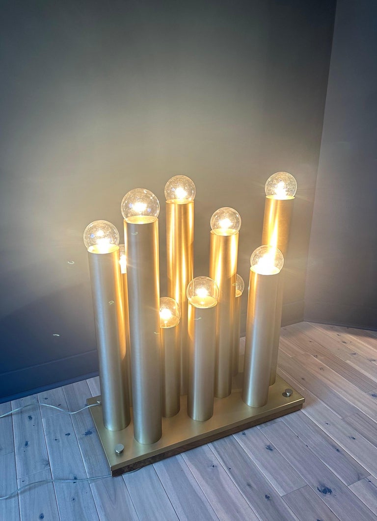 Vladimir Kagan Stalagmite Large Floor Lamp Modern Brass Bubble Light ...