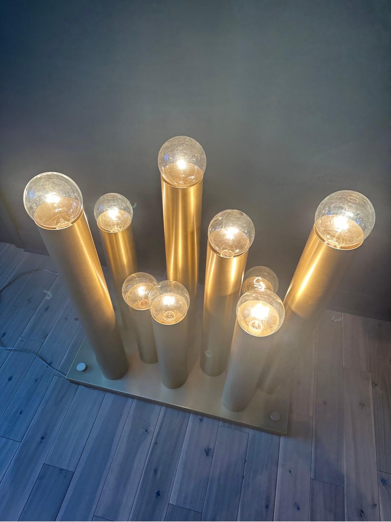 Vladimir Kagan Stalagmite Large Floor Lamp Modern Brass Bubble Light ...