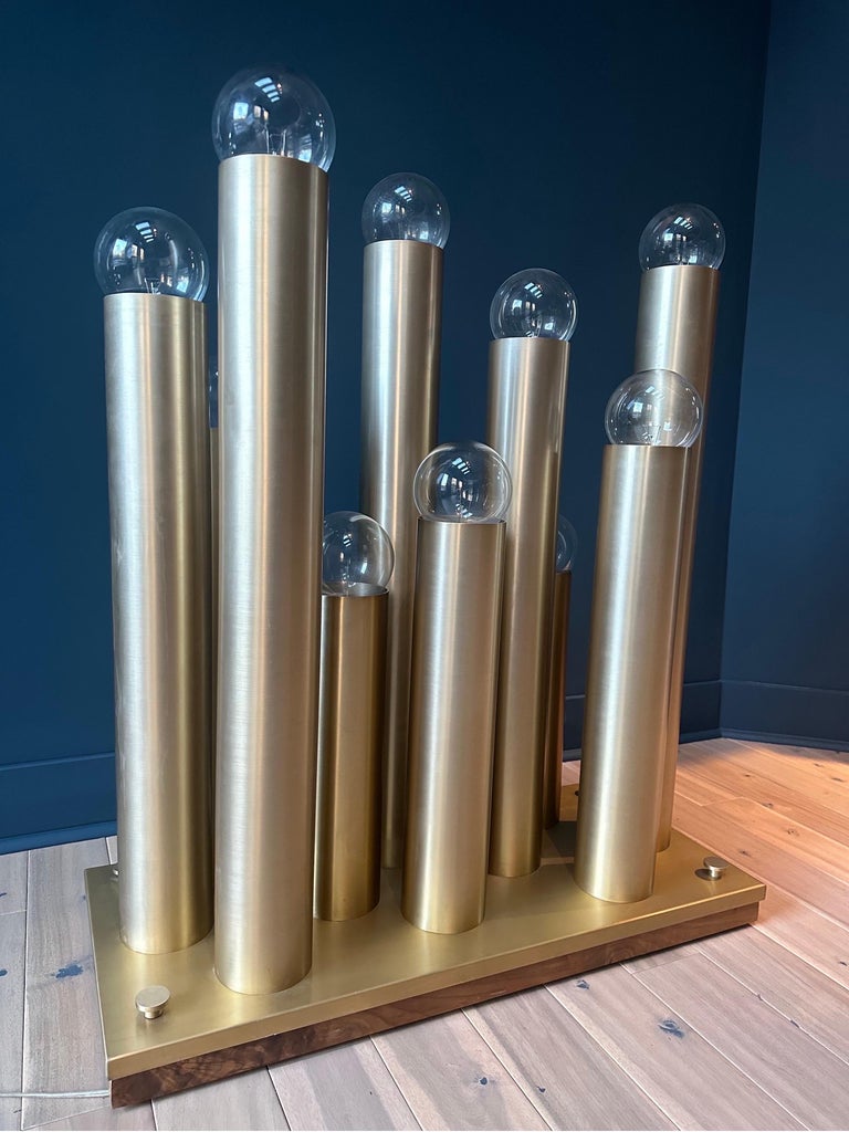 Vladimir Kagan Stalagmite Large Floor Lamp Modern Brass Bubble Light ...