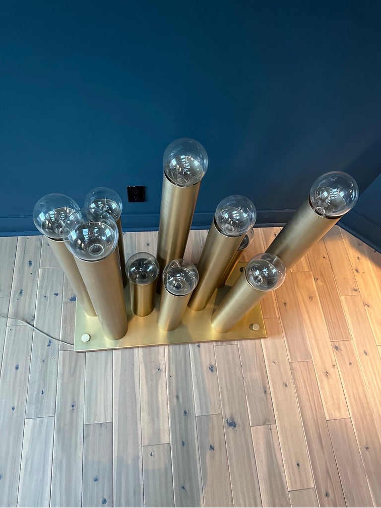 Vladimir Kagan Stalagmite Large Floor Lamp Modern Brass Bubble Light ...