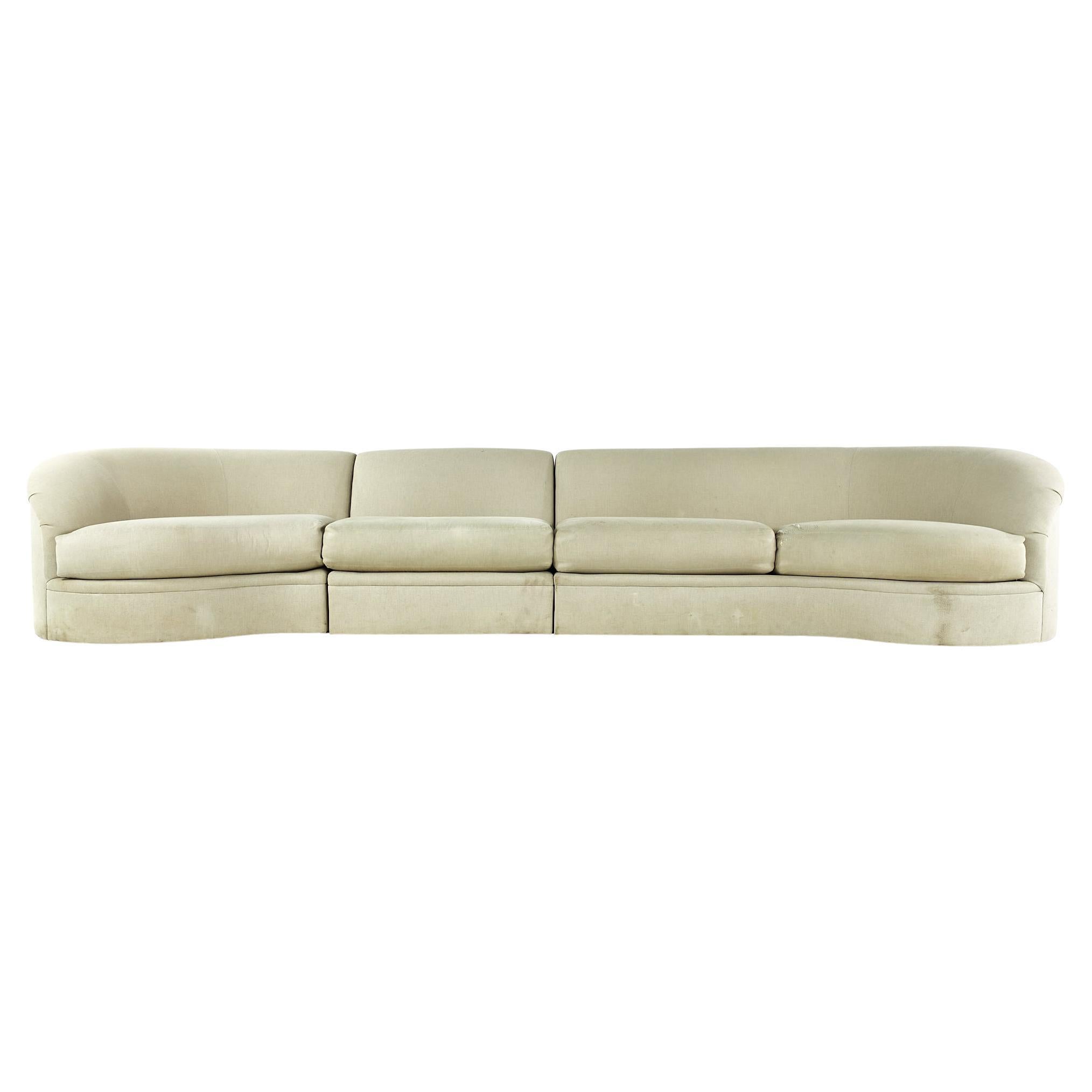 Rare Double L Facing Sofa by Vladimir Kagan for Directional at 1stDibs ...