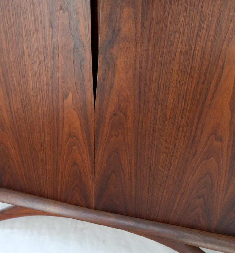 Vladimir Kagan Walnut Dresser Two Door Cabinet Chifforobe on Slayed ...
