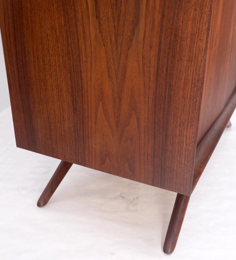 Vladimir Kagan Walnut Dresser Two Door Cabinet Chifforobe on Slayed ...