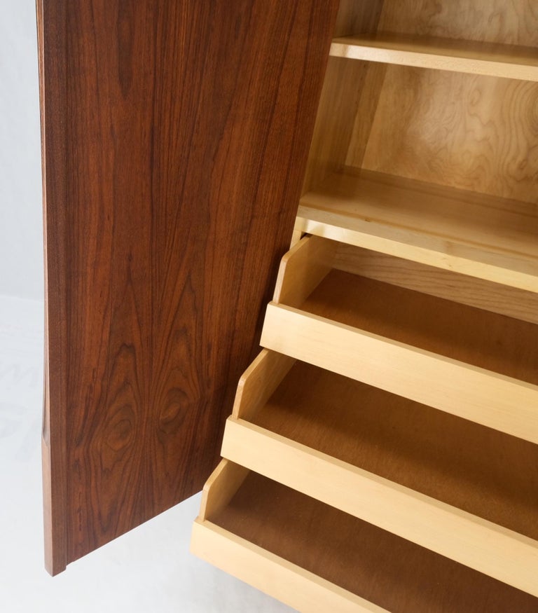 Vladimir Kagan Walnut Dresser Two Door Cabinet Chifforobe on Slayed ...