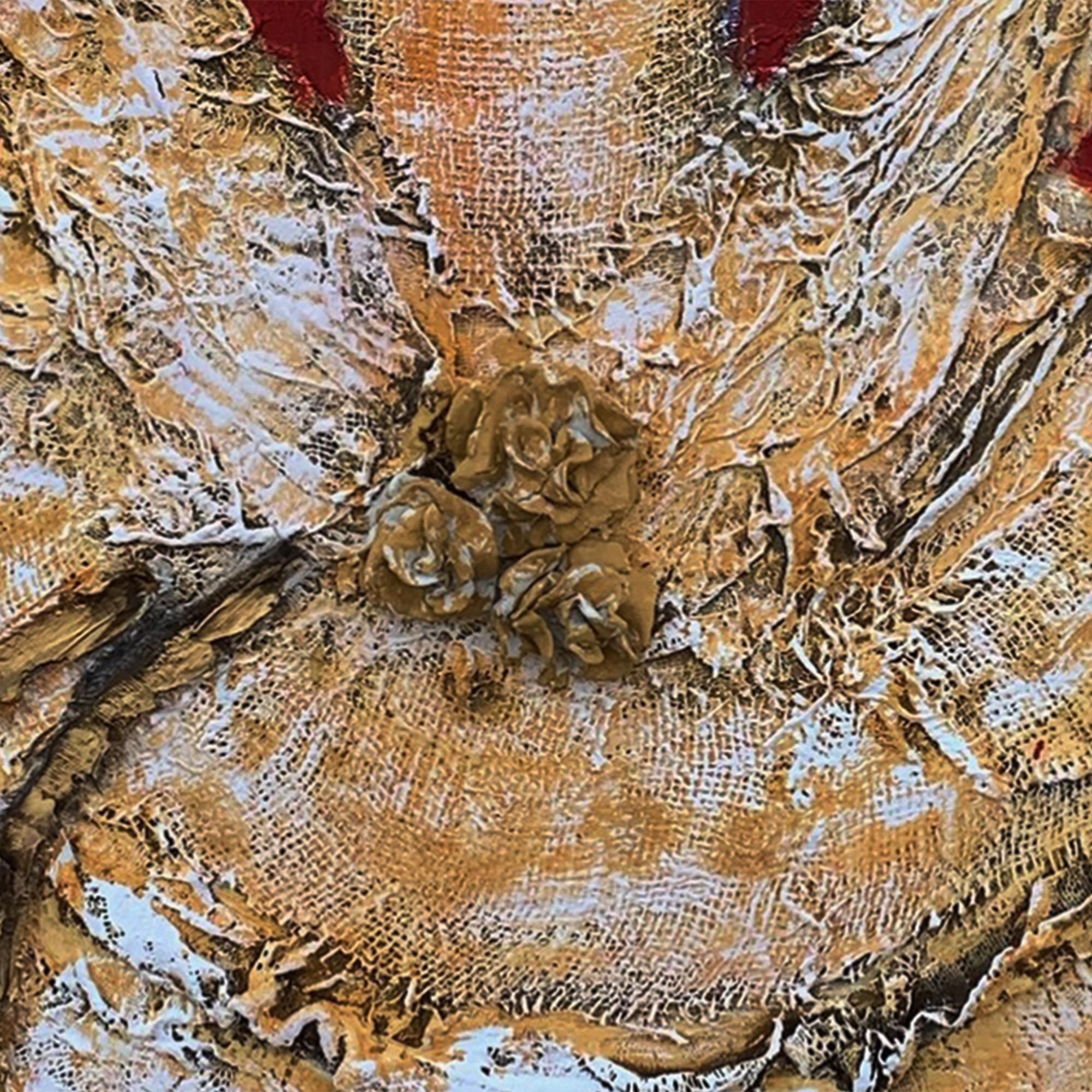 Vladimir Prodanovich - 'Red Queen II' Mixed Media Figurative Portrait ...