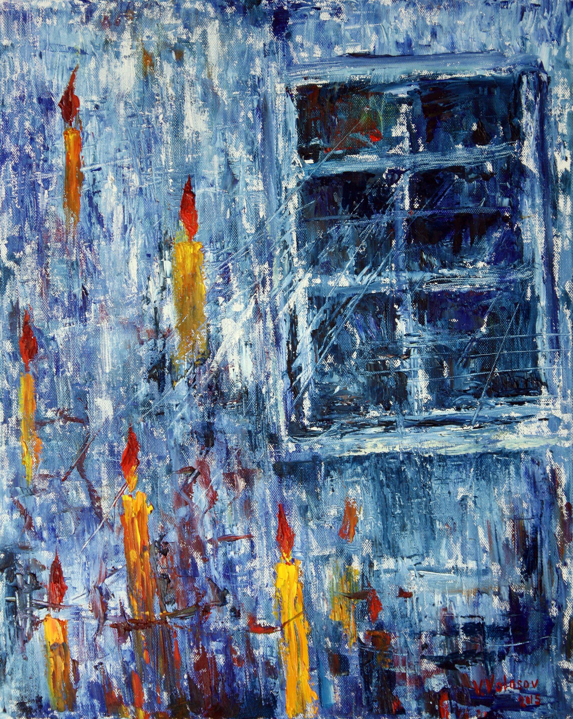 Finis Collins - "Texas Cabin Christmas" Awesome Watercolor For Sale at ...