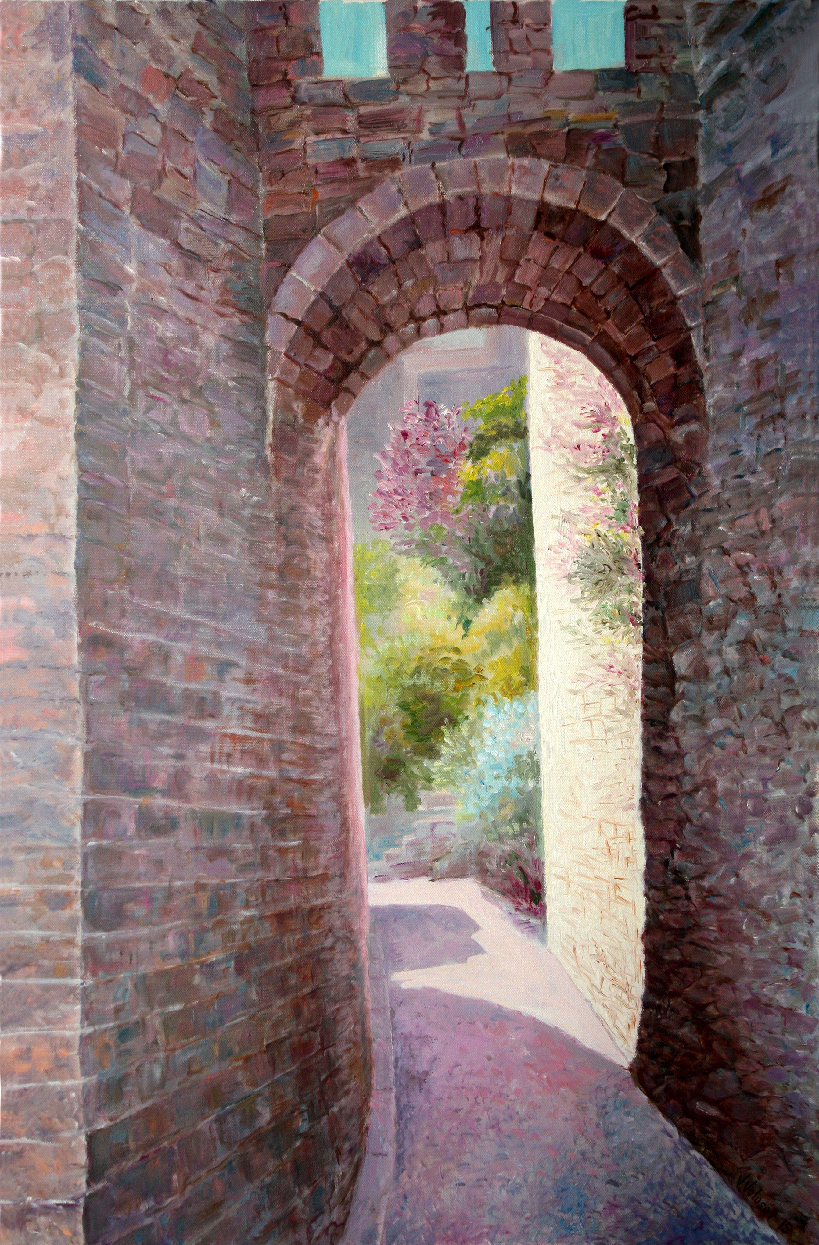 Vladimir Volosov - Old Fortress, Painting, Oil on Canvas For Sale at ...