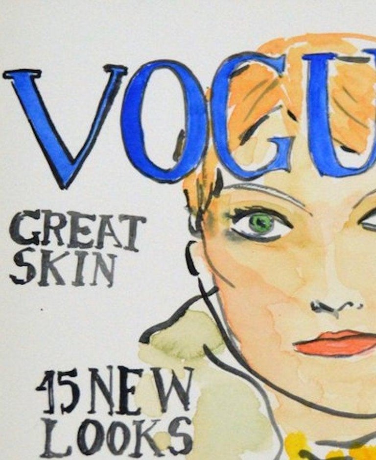 Vogue, Magazine Cover #4. Watercolor fashion illustration on paper For ...