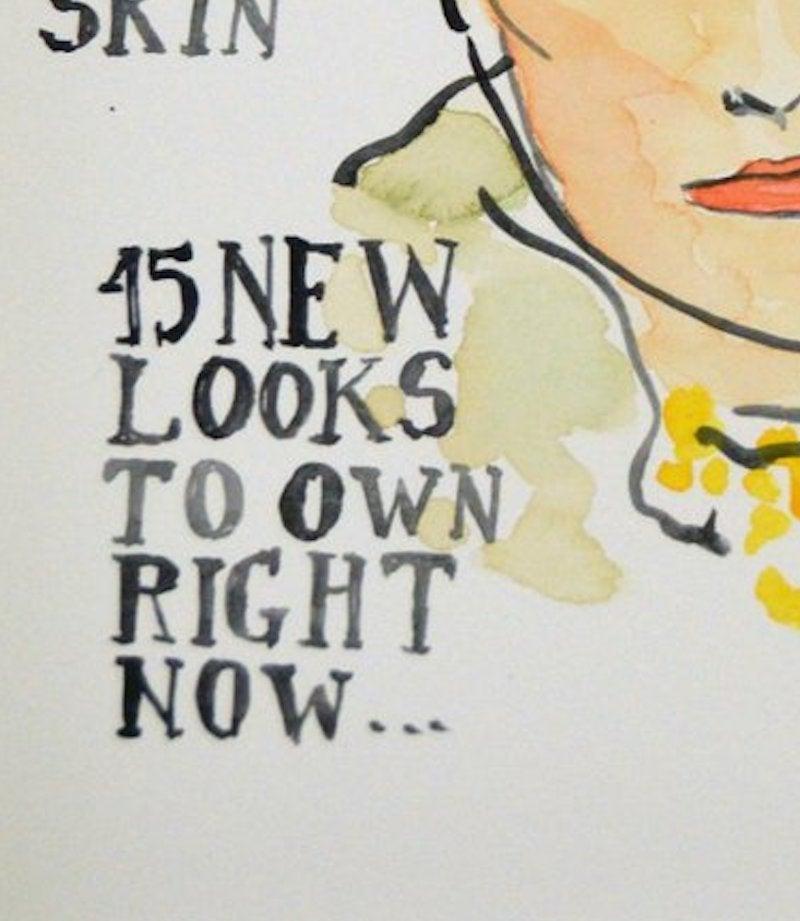 Vogue, Magazine Cover #4. Watercolor Color Fashion Illustration on ...