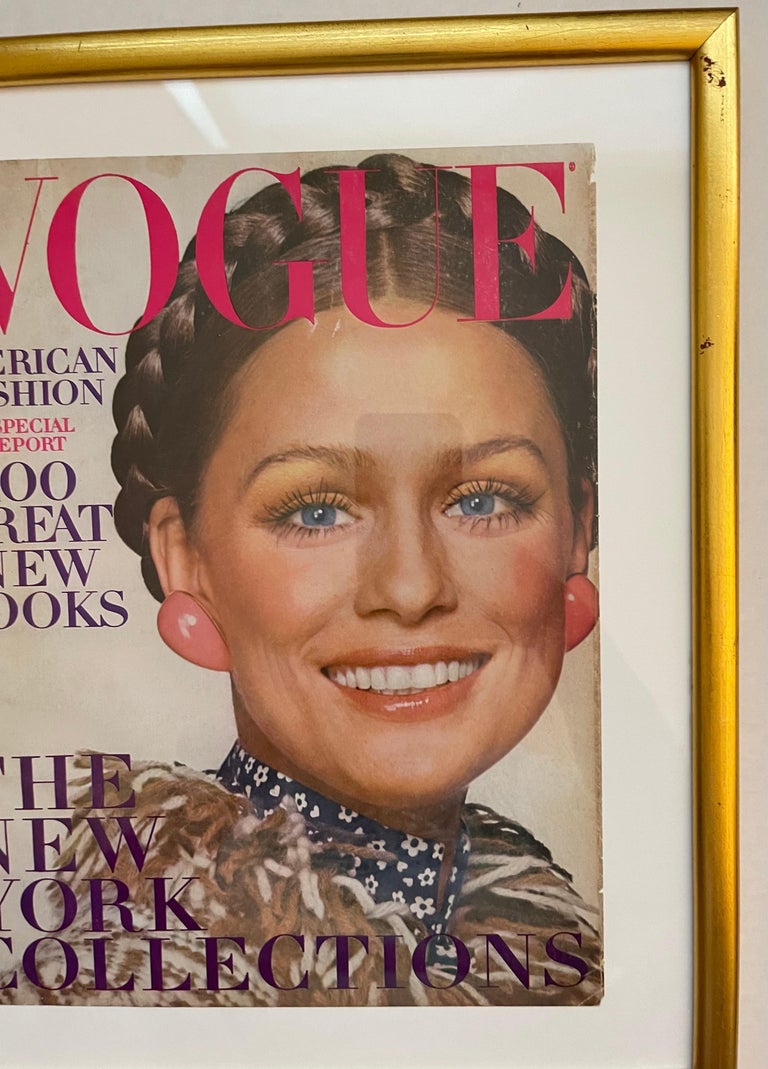 Vogue Magazine September 1970 Framed Lauren Hutton Cover For Sale at ...