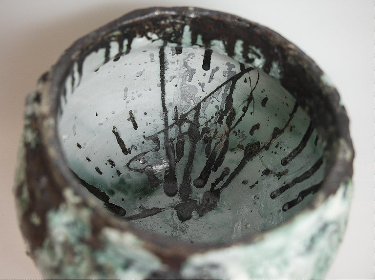 Volcanic Round Moon Vase For Sale at 1stDibs