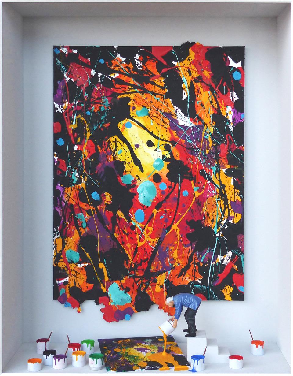 Volker Kuhn - Homage to Mondrian -The Pool- contemporary art work ...