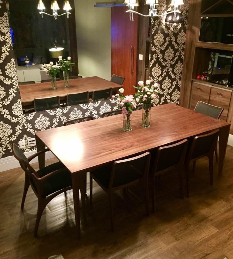 "Volpi" Minimalist Dining Table Wood-Worked Natural Walnut For Sale at ...