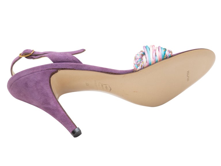 Volpini of Florence Lavender and Multicolor Slingback Sandals For Sale ...