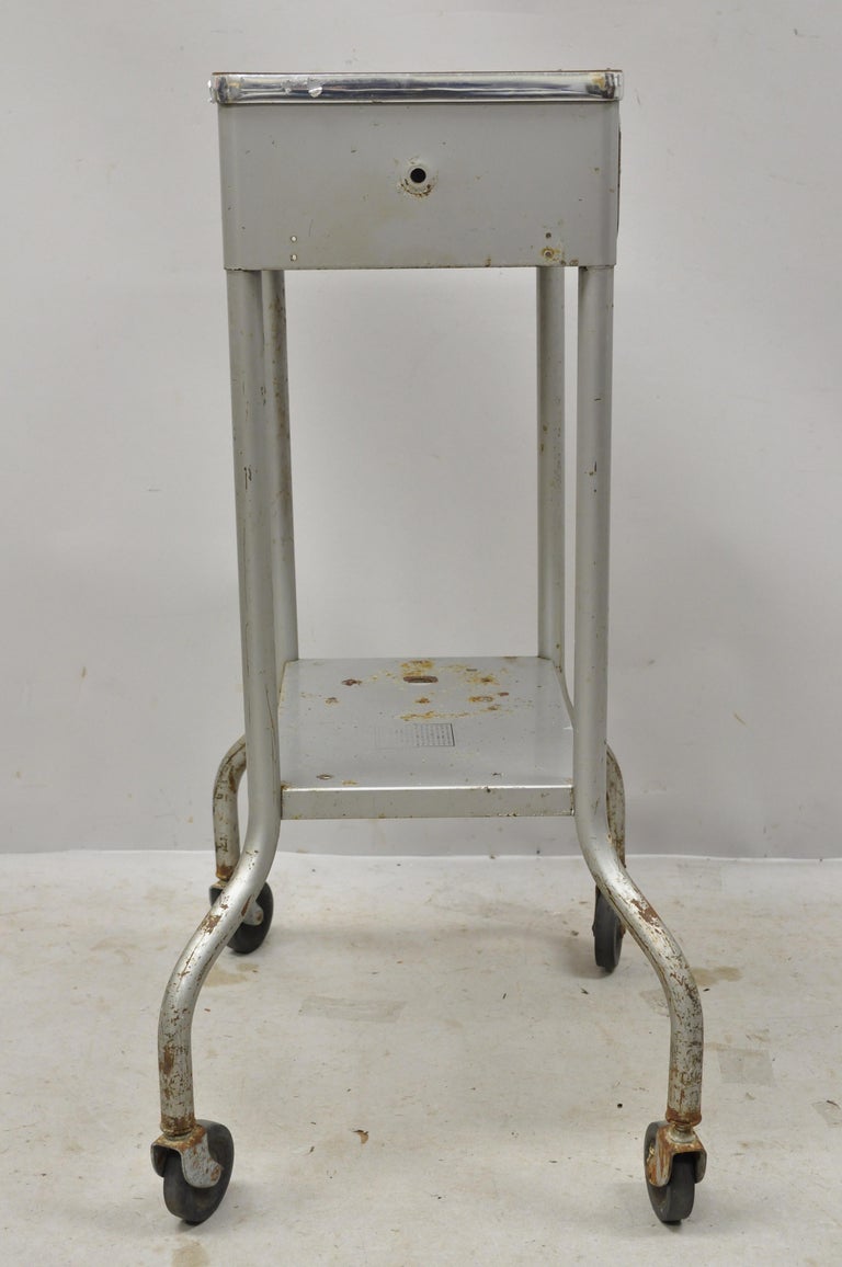 American Industrial Steel Metal Work Cart Stand Table Steampunk by ...