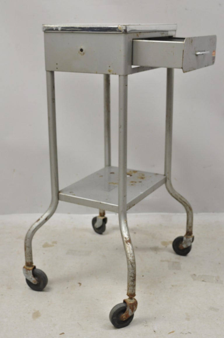 American Industrial Steel Metal Work Cart Stand Table Steampunk by ...