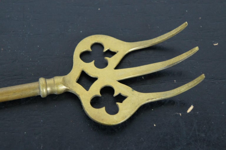 Vtg Brass Exmoor Pixie Fireplace Toasting Pitch Fork Pixy Elf Troll ...