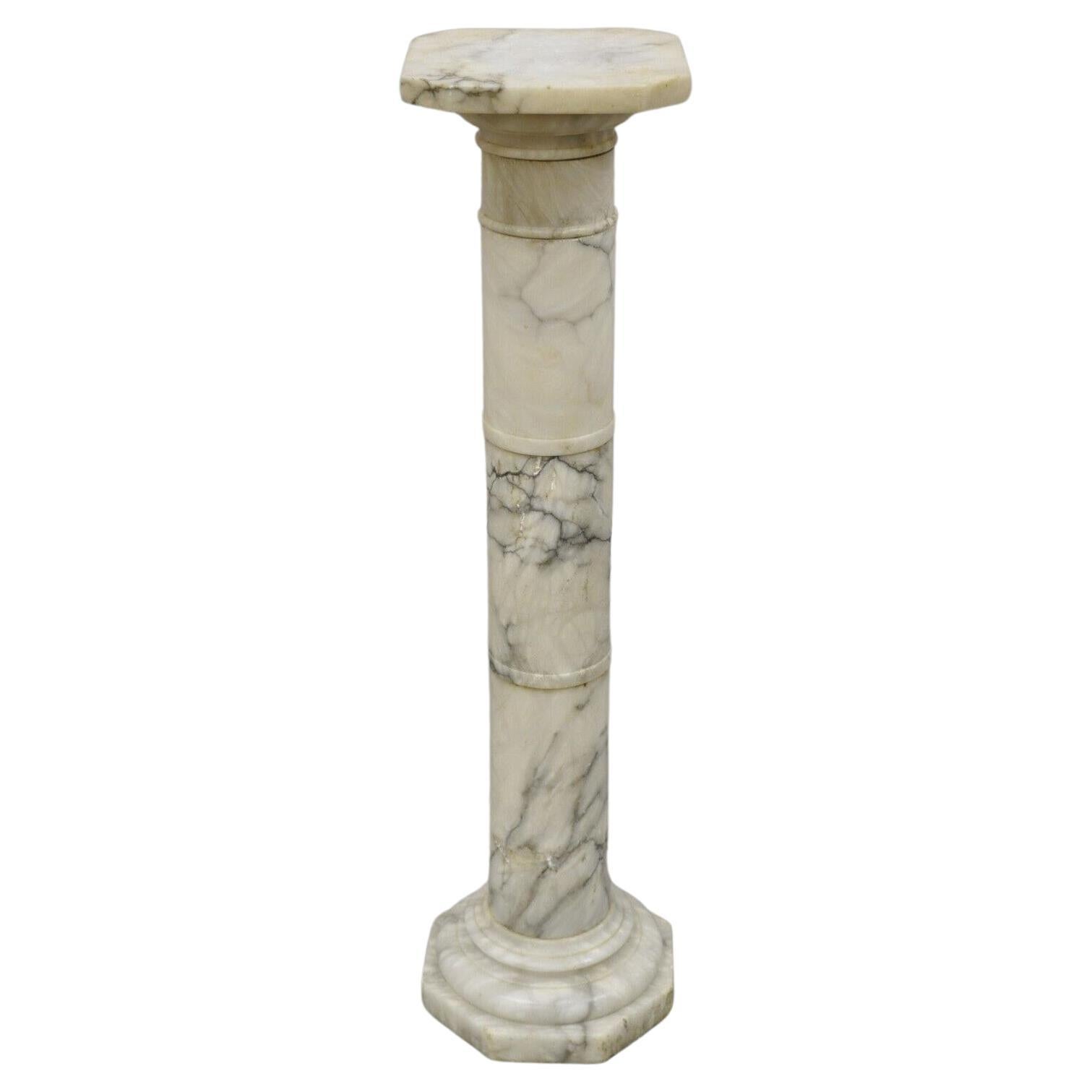 Neoclassical Style Marble Pedestal For Sale at 1stDibs