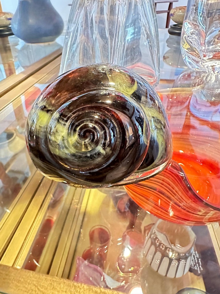 VTG Glass Escargot Paperweight Attributed to Daum For Sale at 1stDibs
