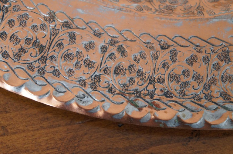 Vtg Israeli Messica Judaica Copper Passover Pesach Seder Plate Tray ...