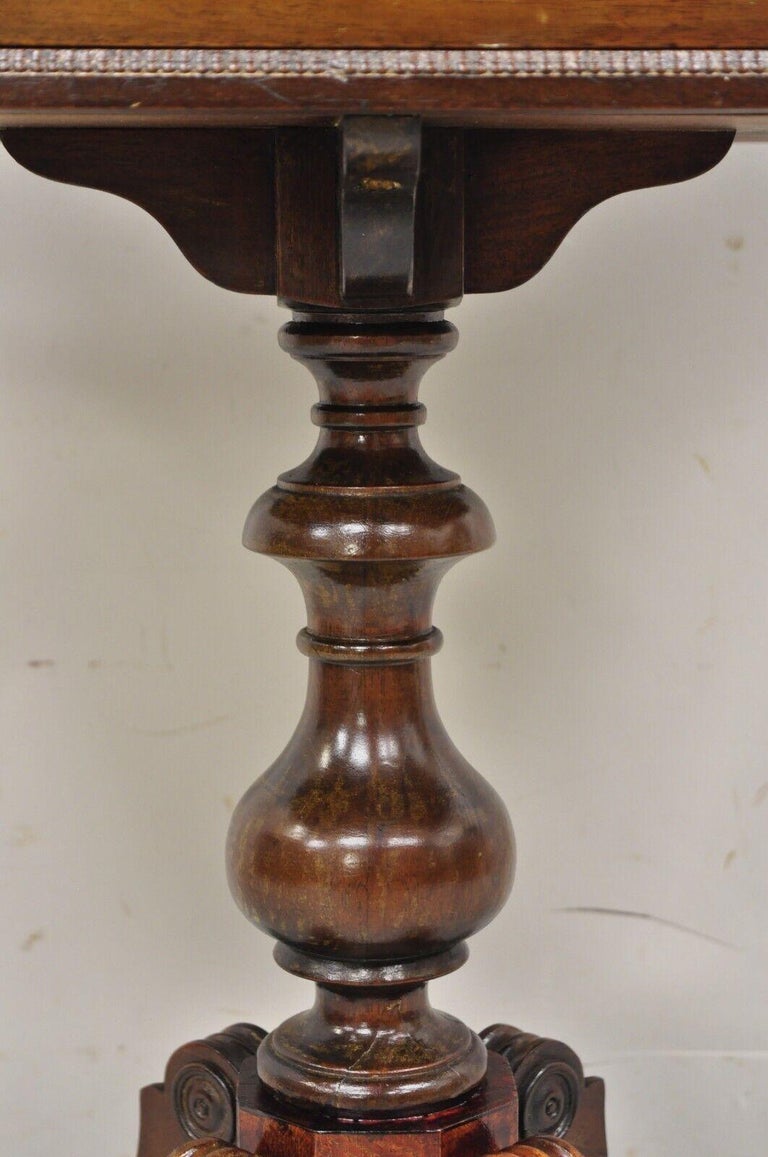 Vtg Mahogany Federal Style Pedestal Base 2 Drawer Duncan Phyfe Side End ...