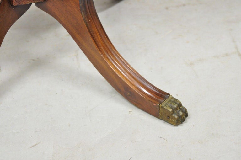 Vtg Mahogany Federal Style Pedestal Base 2 Drawer Duncan Phyfe Side End ...