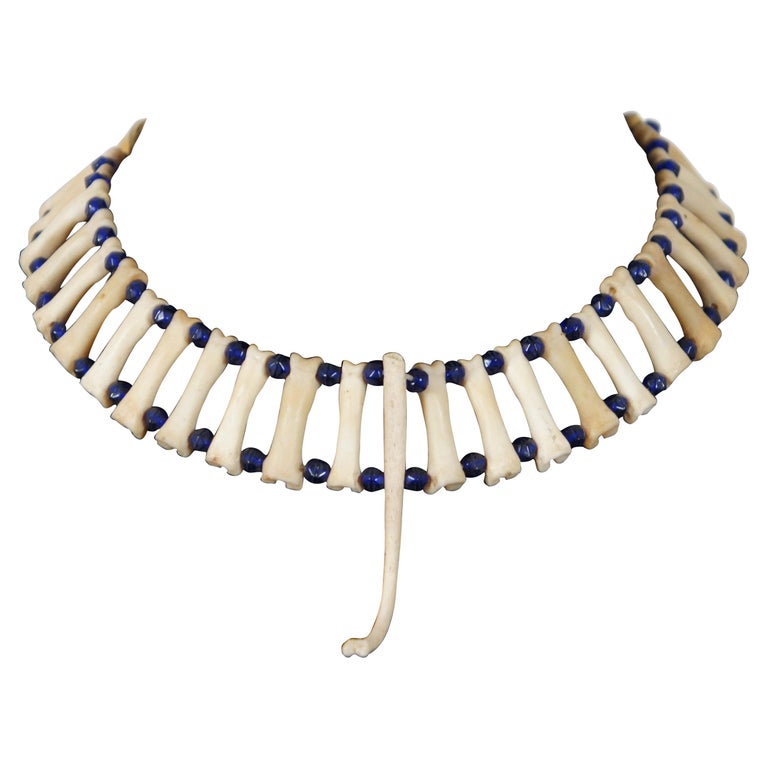 Vtg Native American Beaded Raccoon Penis Bone Choker Pendant Love ...