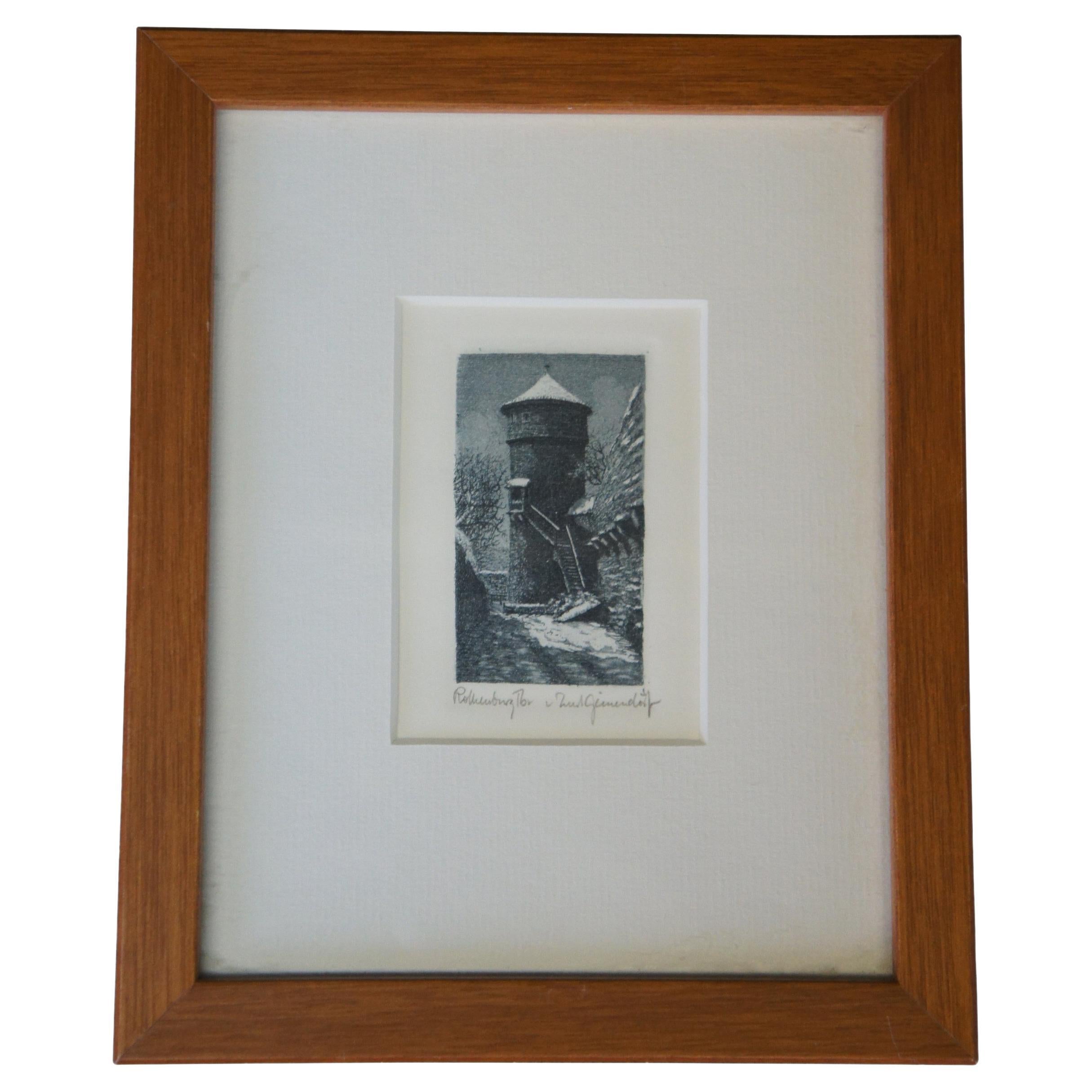 Charles Capps Original Pencil Signed Etching, 1954, "Sunlit Towers" For ...