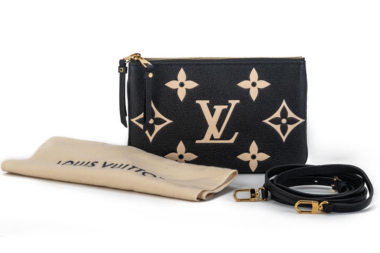 Vuitton Black Embossed Double Crossbody New in Box For Sale at 1stDibs