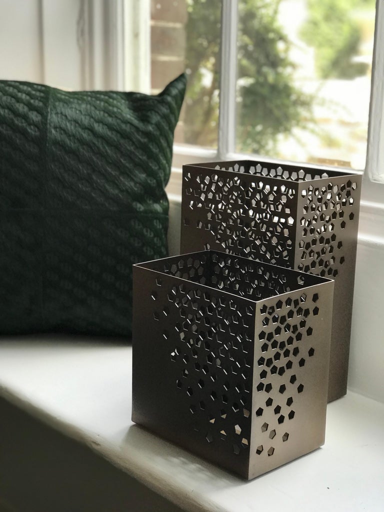 Vulcano Candle Lantern with Pentagon Laser Cut Design at 1stDibs ...