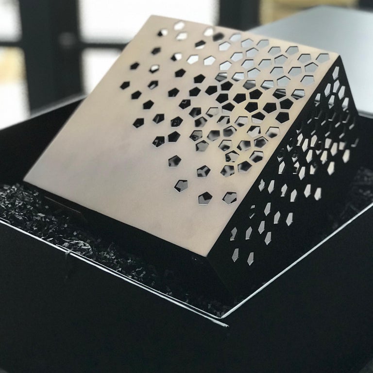Vulcano Candle Lantern with Pentagon Laser Cut Design at 1stDibs ...