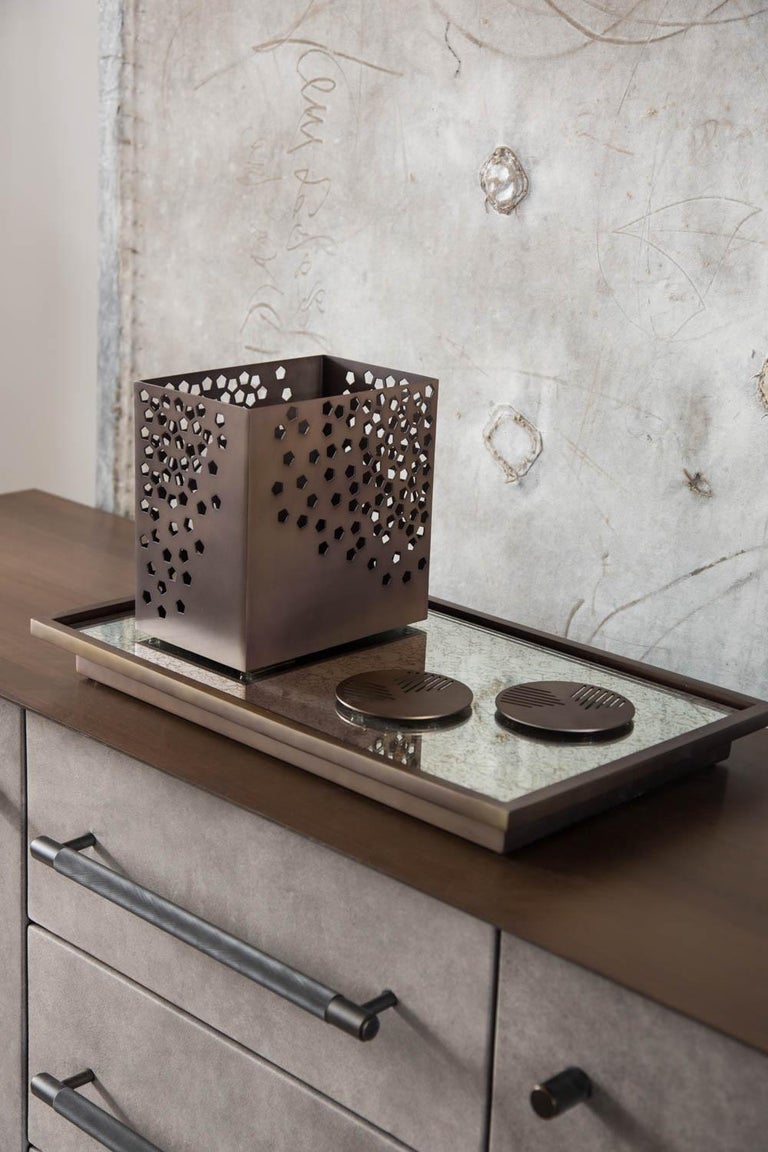 Vulcano Candle Lantern with Pentagon Laser Cut Design at 1stDibs ...