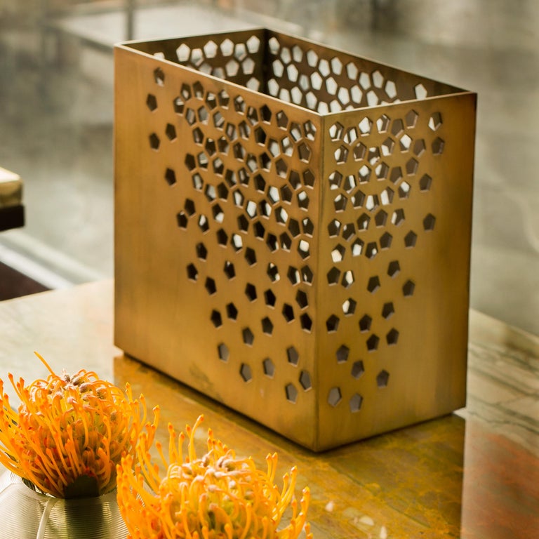 Vulcano Candle Lantern with Pentagon Laser Cut Design at 1stDibs ...