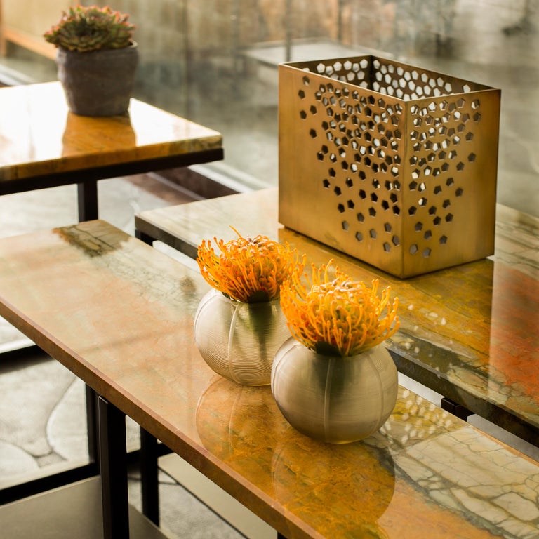 Vulcano Candle Lantern with Pentagon Laser Cut Design at 1stDibs ...