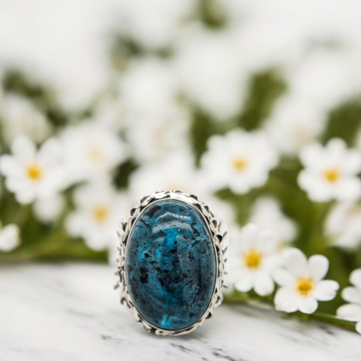 Vulture City's Gem: Sterling Silver and Bisbee Turquoise Ring by Rob ...